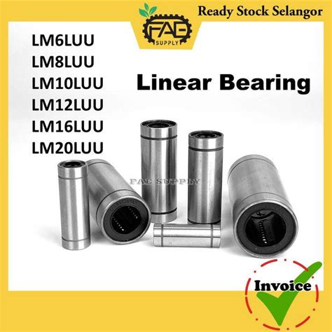 Linear Bearing Lm6luu Lm8luu Lm10luu Lm12luu Lm16luu Lm20luu 1pcs Lazada