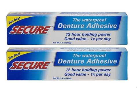 Dental Consumables White Secure Denture Paste Packaging Type Box 20gms At ₹ 200 Tube In Surat
