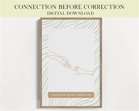 Connection Before Correction Poster Occupational Therapy Art Digital