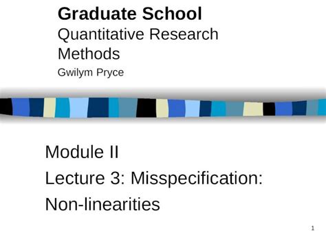 ppt module ii lecture 3 misspecification non linearities dokumen tips
