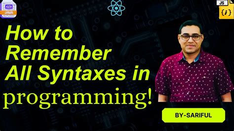 How To Remember Programming Syntax The Ultimate Guide For Beginners And Experts Youtube