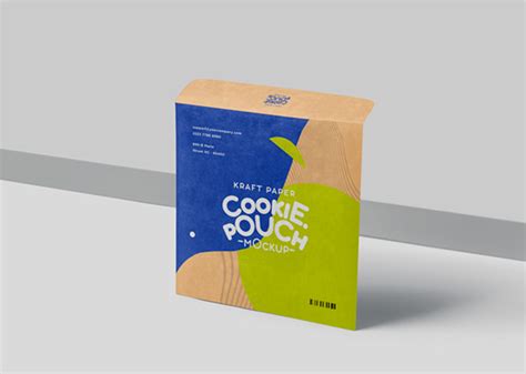 Flat Cookie Pouch Mockup Zippypixels