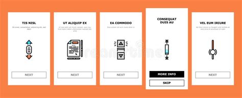 Scroll Computer Mouse Cursor Onboarding Icons Set Vector Stock Vector Illustration Of