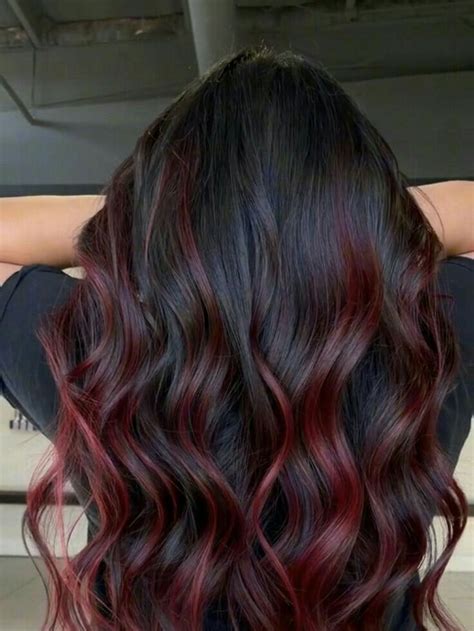 Dark Wine Red Hair Highlights Dark Maroon Hair Highlights Dark