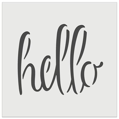 Hello Script Wall Cookie Diy Craft Reusable Stencil Michaels