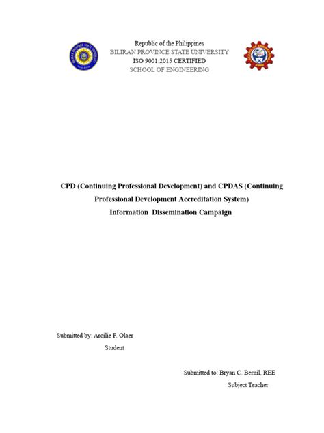 Cpdas Final Pdf Professional Development Learning