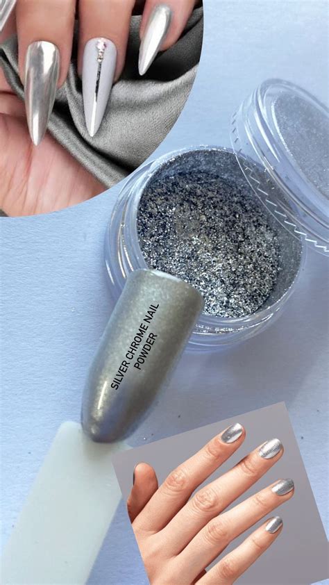 Silver Chrome Nail Powder Meemz Nail Art