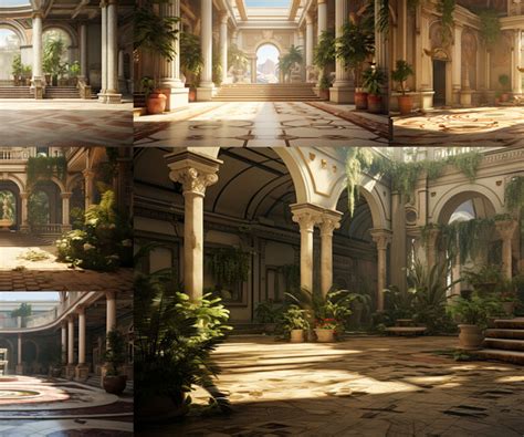 Artstation 205 Arts Classical Roman Atrium Environment Interior Reference Package Vol01