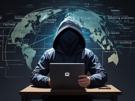 Hacking And Attack Concept Hacker Using Abstract Laptop With Binary