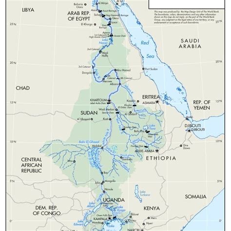 A Map Of The Nile River Basin Source Download Scientific Diagram