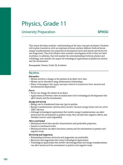Physics Grade 11 University Prep Pdf Force Waves
