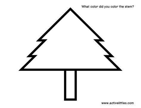 Christmas Tree Outline Active Littles