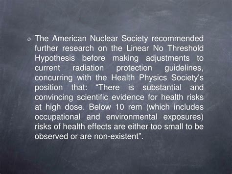 Ppt Linear No Threshold Model In Radiation Protection Overview And