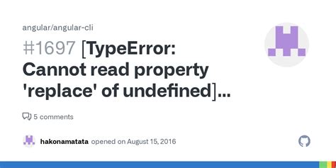 Typeerror Cannot Read Property Replace Of Undefined When Running