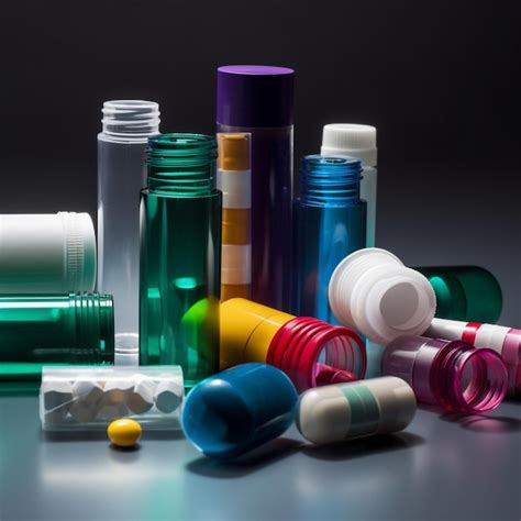 Premium Ai Image Colorful Medication Packaging In Various Shapes