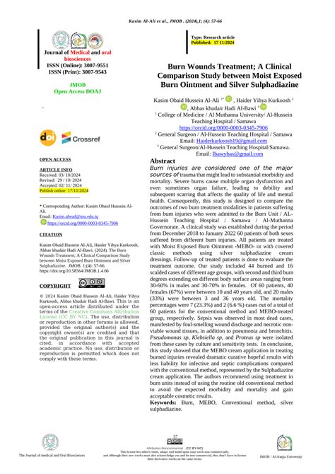 Pdf The Burn Wounds Treatment A Clinical Comparison Study Between Moist