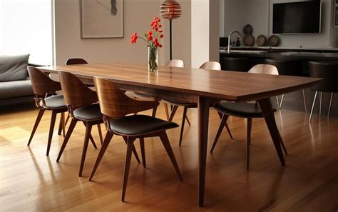 Premium Ai Image Iconic Midcentury Dining Table