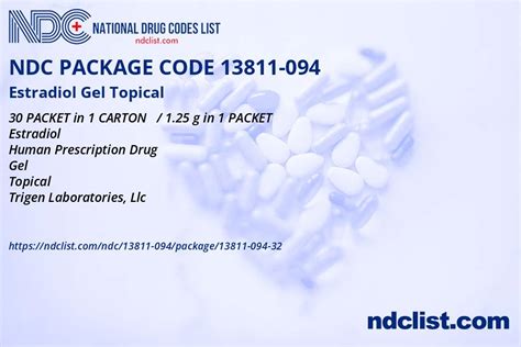 Ndc Package 13811 094 32 Estradiol Gel Topical