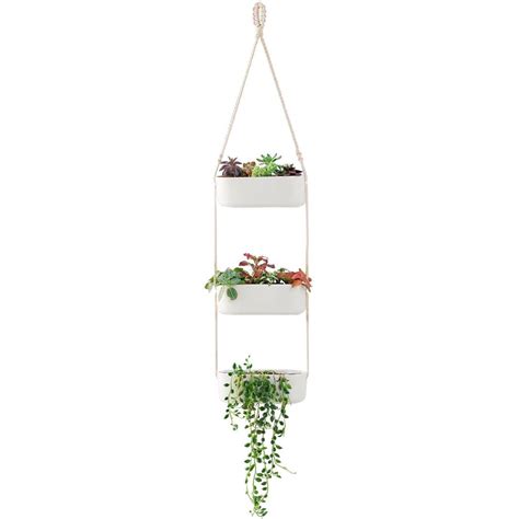 Favorite Rectangular Hanging Planter White Over The Railing Flower