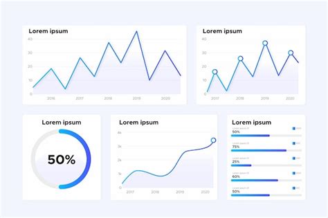 그라데이션 보안 데이터 시각화 인포 그래픽 무료 벡터