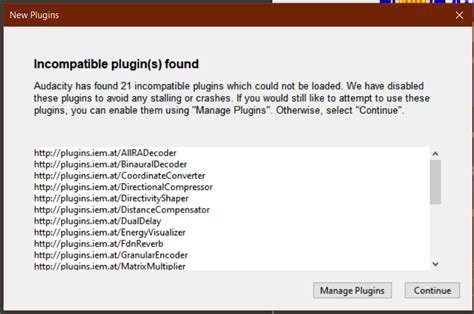 Audacity Marks IEM Plugins LV As Incompatible Issue Audacity Audacity GitHub