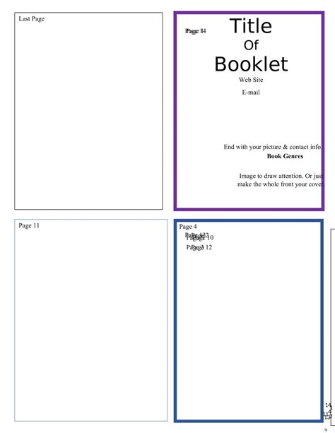 Free Printable Booklet Templates [word Powerpoint]