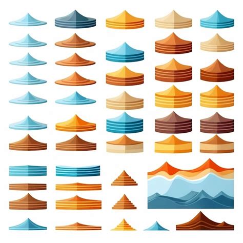 Layers Vector Set White Background Isolated A High Premium Ai Generated Vector