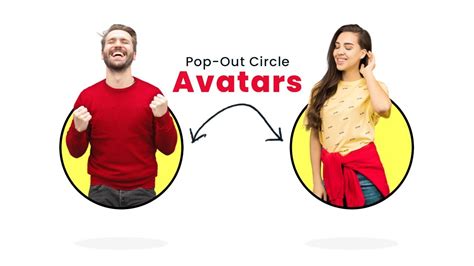 css only pop out circle avatars circle pop out image effect