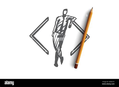 Develop Coding Software Programming Project Concept Hand Drawn Isolated Vector Stock Vector