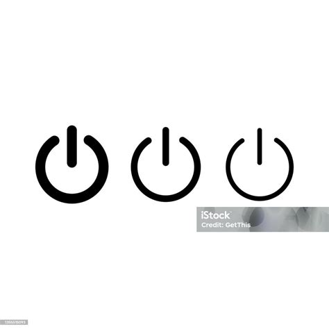 온오프 개요 아이콘입니다 시작 전원 버튼 집합입니다 흰색 배경에 검은색 종료 기호 일러스트레이션 로고 모바일 앱 디자인 웹 개발 Ui Ux Gui 트렌디 한 플랫 기호에