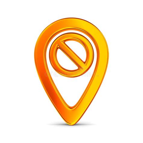 Orange Pointer Marker On White Background Isolated 3d Illustration