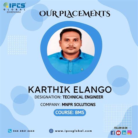 Corporate Relations Ipcs Global Chennai On Linkedin Ipcs Placements Bms