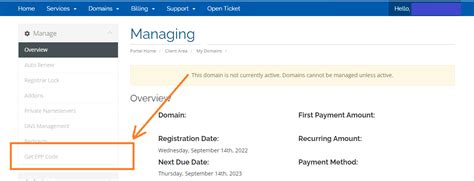 Enable Epp Code For Expiry Domain Developer Corner Whmcscommunity