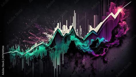 Stock Chart Growth Curve Graph Uptrend Chart Explosion Moonshot Created With Generative Ai