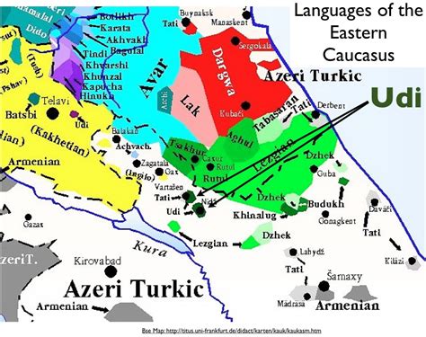 Caucasus Language Map