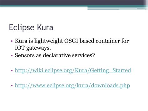 Eclipse Iot Stack Over Intel Edison Ppt