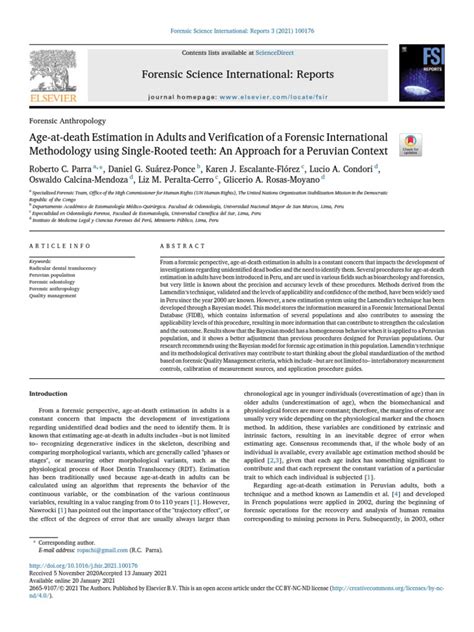 Forensic Science International Reports Pdf Statistics Regression Analysis