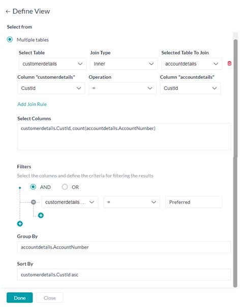data table kore ai documentation v8 1