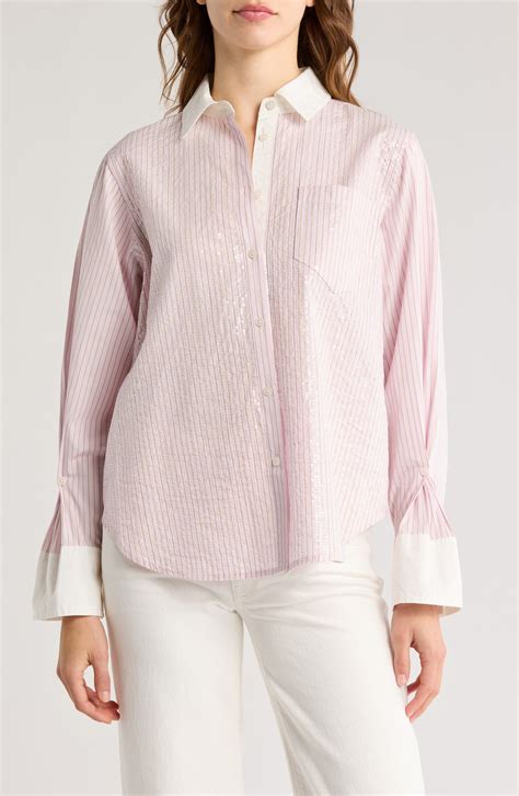 Derek Lam 10 Crosby Wesley Sequin Button Up Shirt Nordstromrack