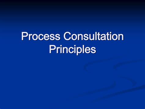 Ppt Coaching Framework Process Consultation Based On The Work Of Edgar Schein Process
