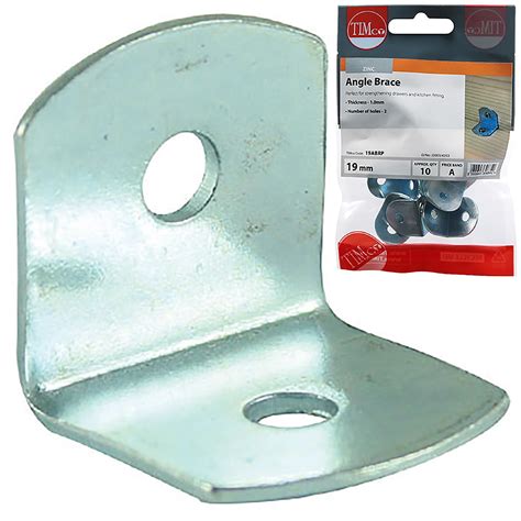Timco Angled Brace For 90 Degree Joists Zinc Plated Steel 19 X 19 X 19