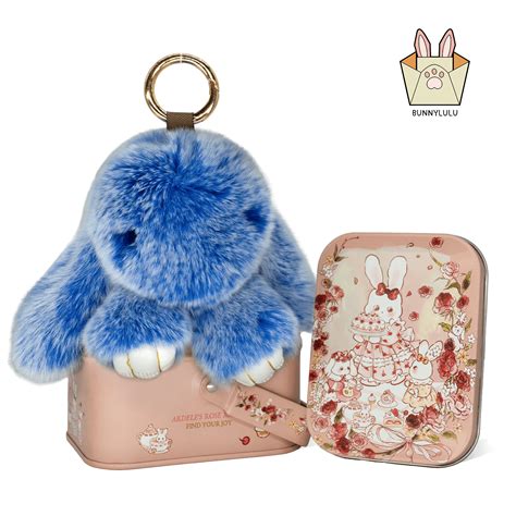 Bunnylulu™ Handmade Plush Bunny Keychain With Designed Tin