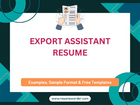 Export Assistant Resume Examples Sample Templates Tips Resumeworder