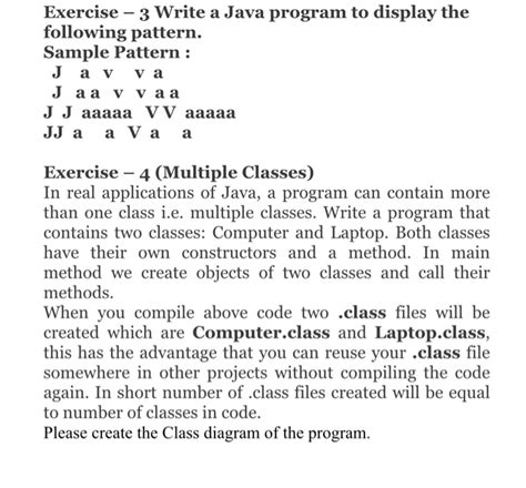 Solved Exercise 3 Write A Java Program To Display The