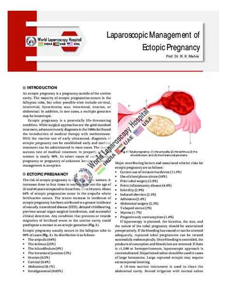 Pdf Laparoscopic Management Of Ectopic Pregnancy