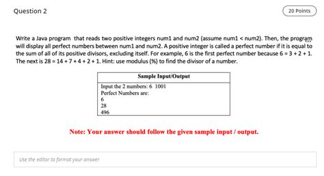 Solved Question Points Write A Java Program That Reads Chegg