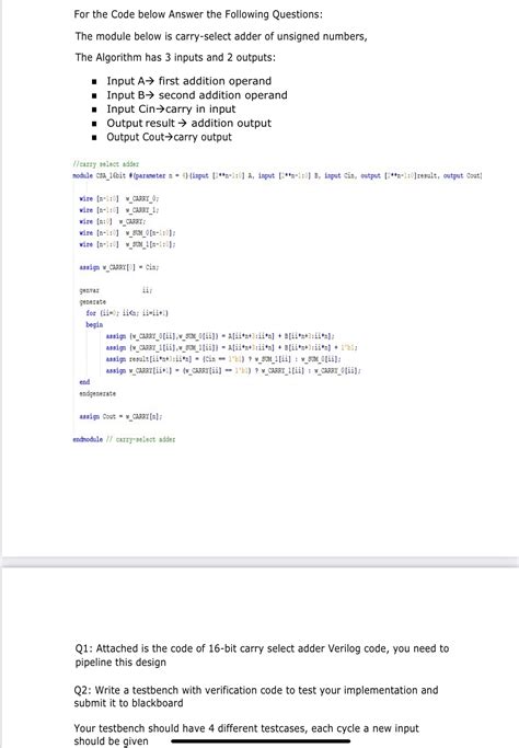 Solved For The Code Below Answer The Following Questions The Chegg Com