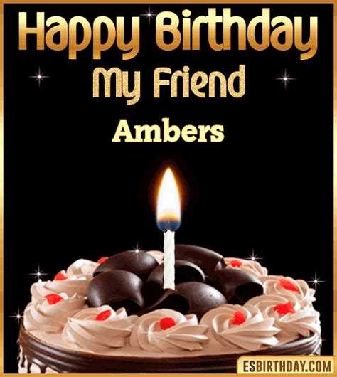 Happy Birthday Ambers  🎂 Images Animated Wishes【28 S】