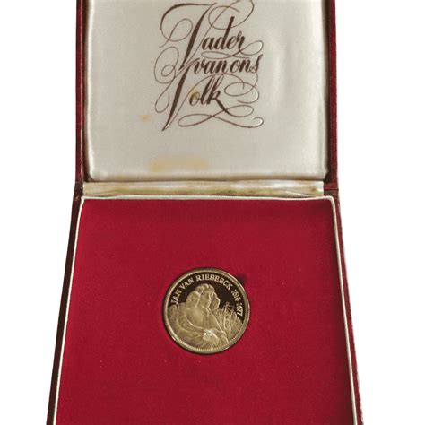 1977 32g Jan Van Riebeeck Gold Medallion Limited Edition Collectible Brisbane Bullion