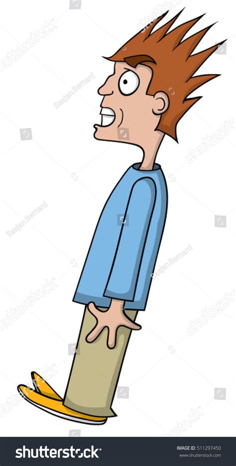 Scared Cartoon Man